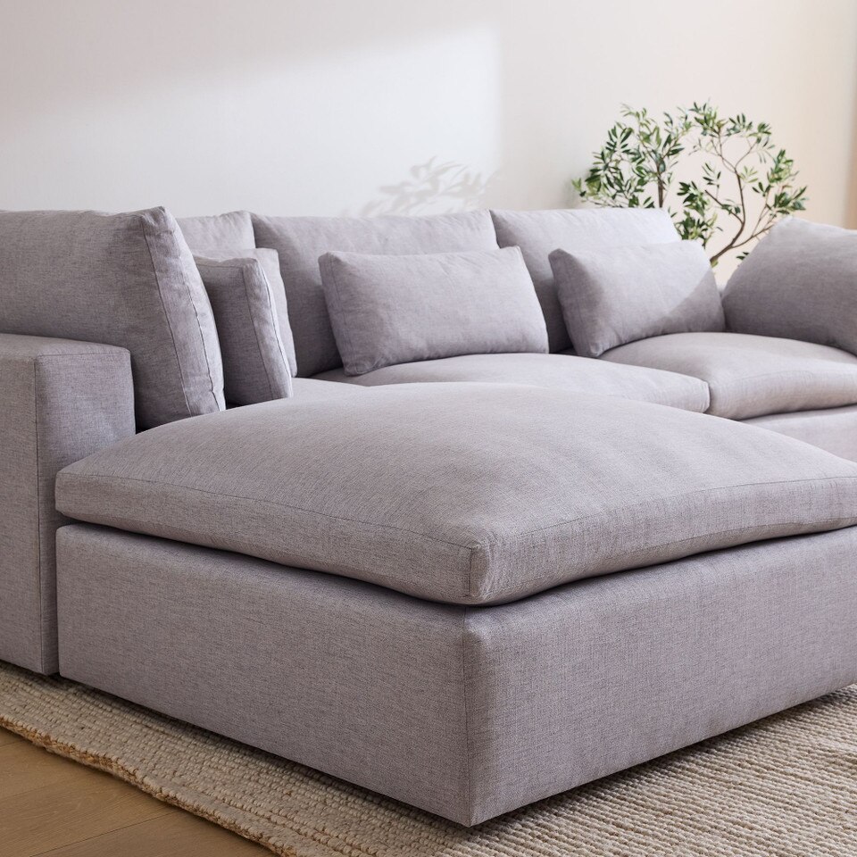 Harmony 3 Piece Chaise Modular Sofa West Elm Australia